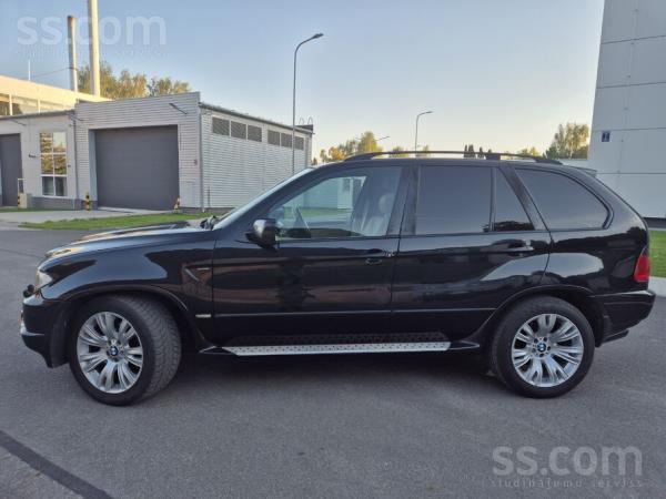 Black BMW X5 2004 in Bauska, with an engine capacity of 3.00 L and mileage of 332 thousand km for 4350 €, photo 6 on AUTOMOTO.COM.LV