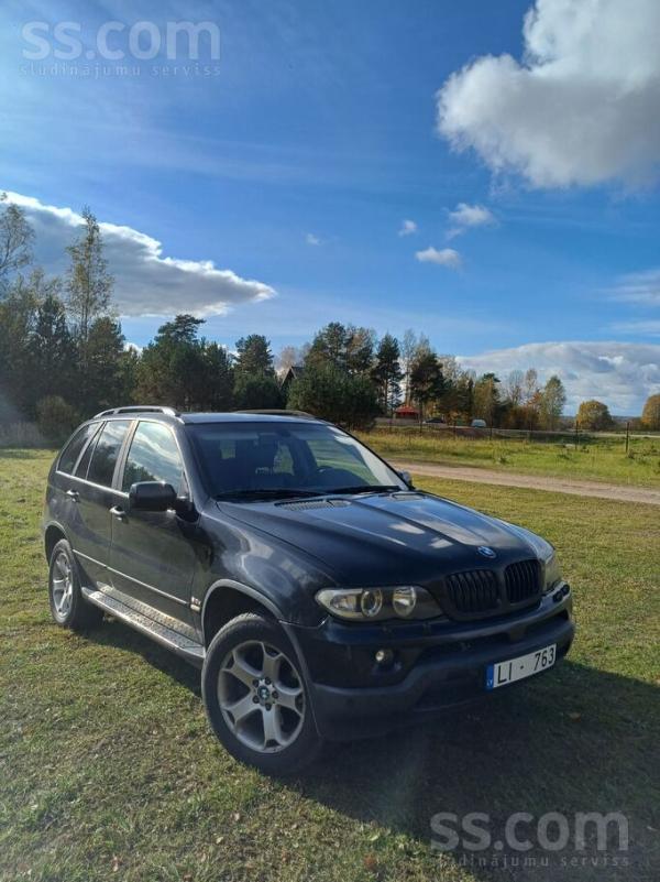 Melns BMW X5 2004 Rēzekne, ar dzinēja tilpumu 3.00 L un nobraukumu 488 tūkst. km par 4000 €, foto 1 vietnē AUTOMOTO.COM.LV