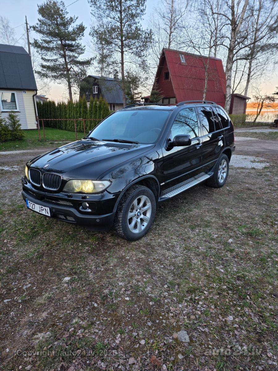 Black BMW X5 2004 in Narva, with an engine capacity of 3.00 L and mileage of 371 thousand km for 5500 €, photo 1 on AUTOMOTO.COM.LV