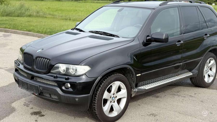 Black BMW X5 2004 in Panevezys, with an engine capacity of 2.99 L and mileage of 360 thousand km for 4500 €, photo 5 on AUTOMOTO.COM.LV