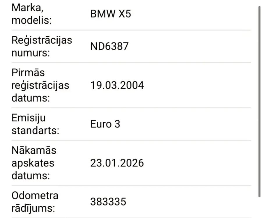Black BMW X5 2004 in Riga, with an engine capacity of 3.00 L and mileage of 383 thousand km for 4990 €, photo 32 on AUTOMOTO.COM.LV