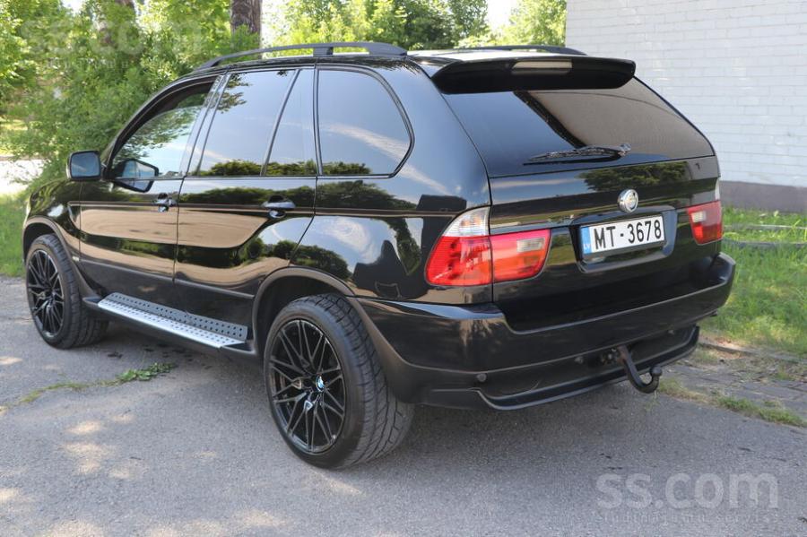 Black BMW X5 2004 in Tukums, with an engine capacity of 3.00 L and mileage of 0 thousand km for 4999 €, photo 4 on AUTOMOTO.COM.LV
