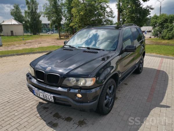 Black BMW X5 2004 in Rezekne, with an engine capacity of 3.00 L and mileage of 398 thousand km for 2150 €, photo 1 on AUTOMOTO.COM.LV