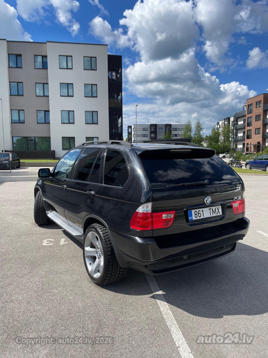 Black BMW X5 2004 in Tartu, with an engine capacity of 3.00 L and mileage of 242 thousand km for 8499 €, photo 6 on AUTOMOTO.COM.LV