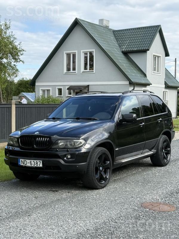 Black BMW X5 2004 in Kuldiga, with an engine capacity of 3.00 L and mileage of 405 thousand km for 3500 €, photo 1 on AUTOMOTO.COM.LV