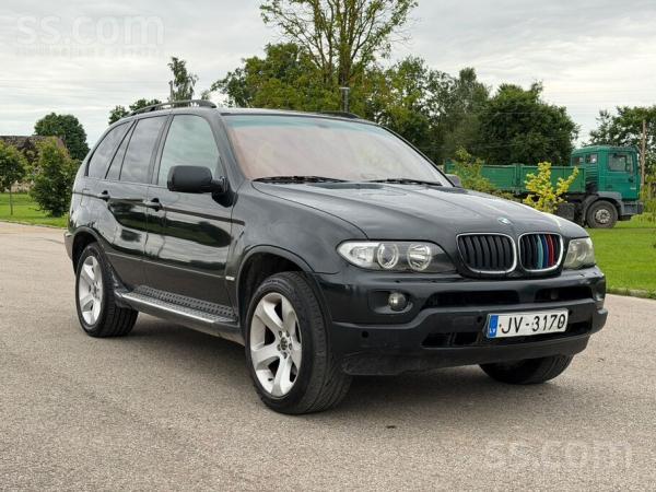 Black BMW X5 2004 in Bauska, with an engine capacity of 3.00 L and mileage of 525 thousand km for 3300 €, photo 1 on AUTOMOTO.COM.LV