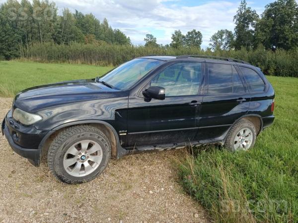 Black BMW X5 2004 in Aizkraukle, with an engine capacity of 3.00 L and mileage of 415 thousand km for 3900 €, photo 1 on AUTOMOTO.COM.LV