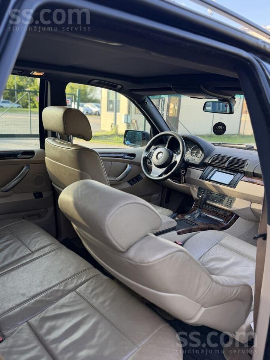Black BMW X5 2004 in Riga, with an engine capacity of 3.00 L and mileage of 349 thousand km for 3300 €, photo 14 on AUTOMOTO.COM.LV