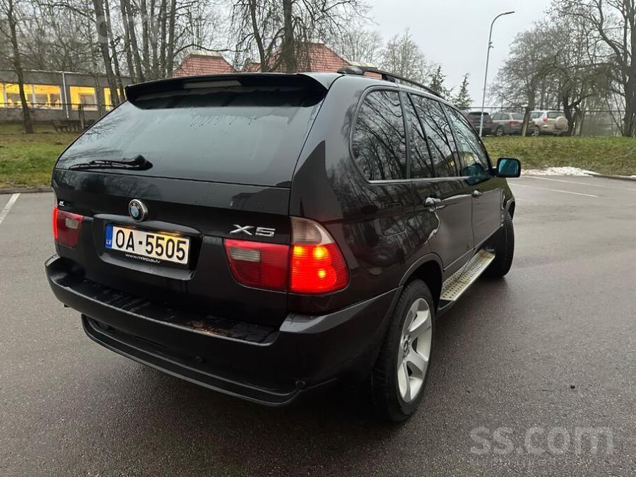 Black BMW X5 2004 in Madona, with an engine capacity of 3.00 L and mileage of 478 thousand km for 5100 €, photo 4 on AUTOMOTO.COM.LV
