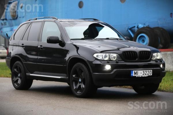Black BMW X5 2005 in Riga, with an engine capacity of 3.00 L and mileage of 332 thousand km for 7495 €, photo 4 on AUTOMOTO.COM.LV