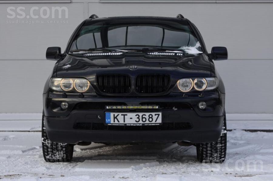 Black BMW X5 2005 in Riga, with an engine capacity of 3.00 L and mileage of 0 thousand km for 5495 €, photo 3 on AUTOMOTO.COM.LV