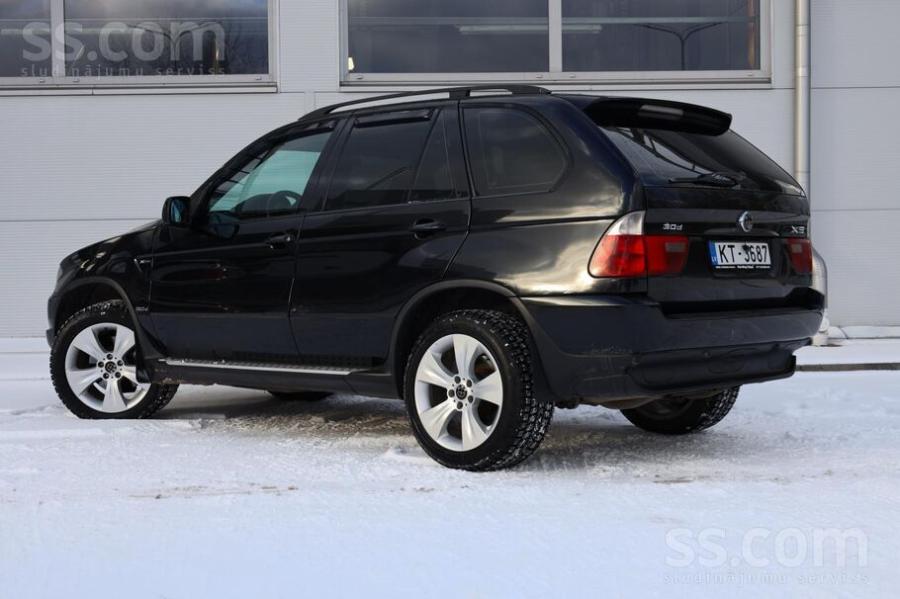 Black BMW X5 2005 in Riga, with an engine capacity of 3.00 L and mileage of 0 thousand km for 5495 €, photo 5 on AUTOMOTO.COM.LV