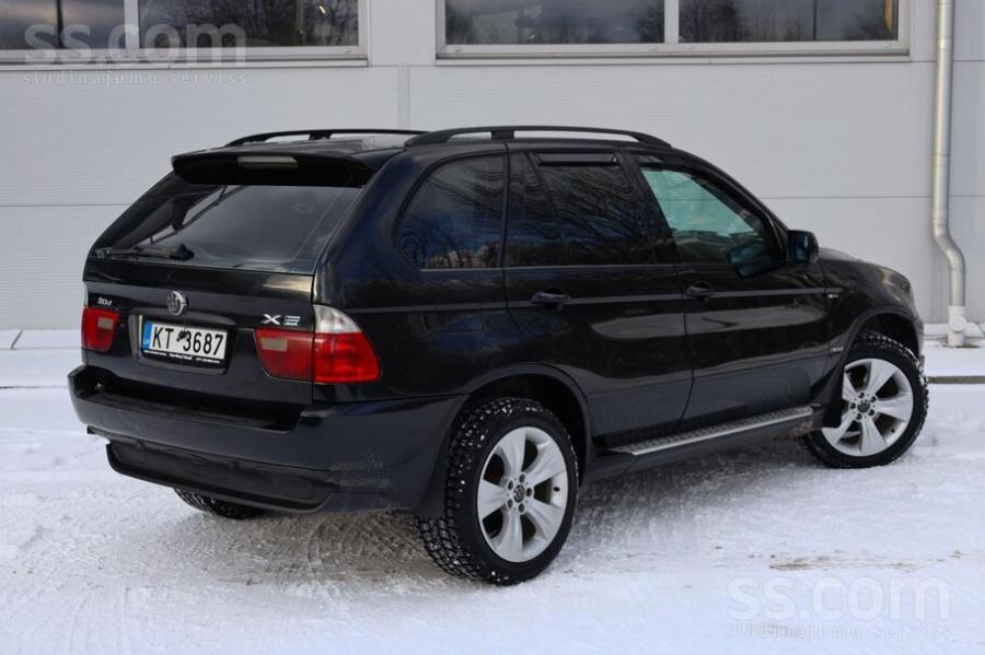 Black BMW X5 2005 in Riga, with an engine capacity of 3.00 L and mileage of 0 thousand km for 5495 €, photo 7 on AUTOMOTO.COM.LV