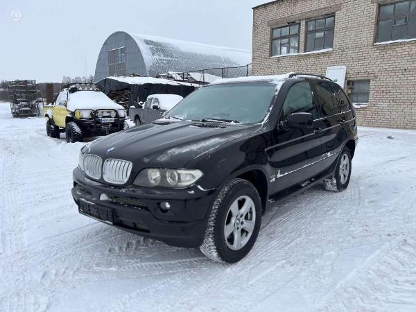 Black BMW X5 2005 in Kelme, with an engine capacity of 2.99 L and mileage of 270 thousand km for 3400 €, photo 1 on AUTOMOTO.COM.LV