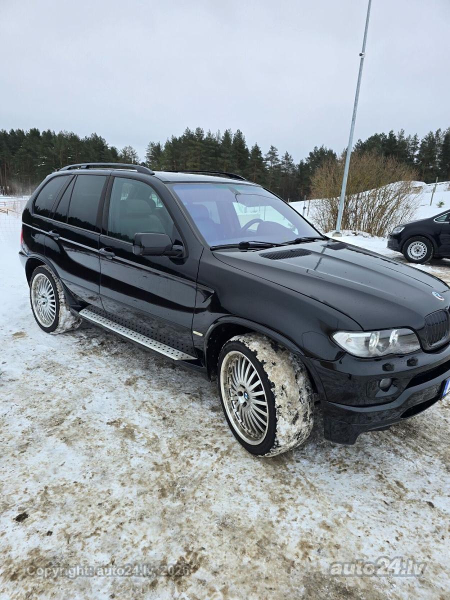 Black BMW X5 2005 in Narva, with an engine capacity of 4.80 L and mileage of 282 thousand km for 9300 €, photo 3 on AUTOMOTO.COM.LV