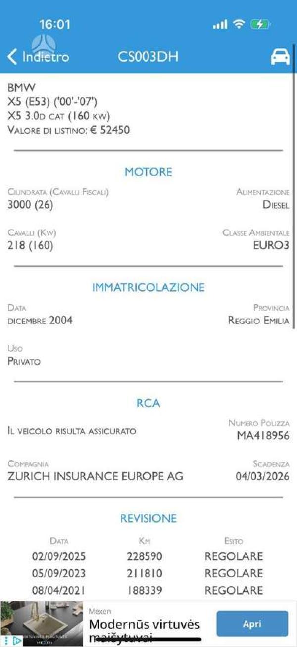Melns BMW X5 2005 Kauņa, ar dzinēja tilpumu 2.99 L un nobraukumu 220 tūkst. km par 6200 €, foto 5 vietnē AUTOMOTO.COM.LV
