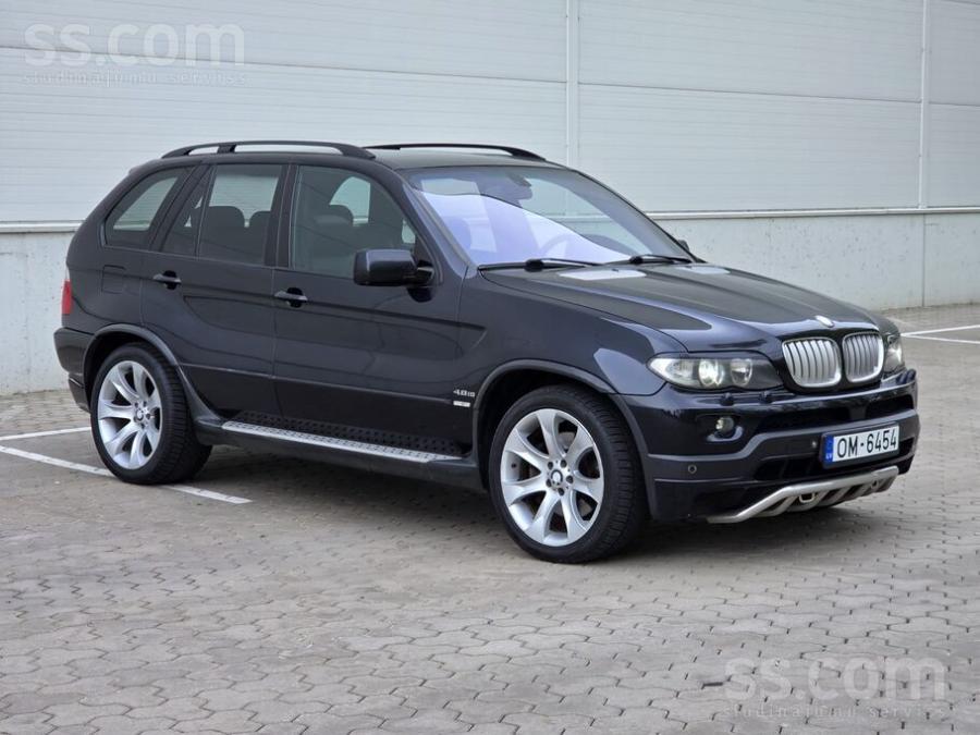 Black BMW X5 2005 in Riga, with an engine capacity of 4.80 L and mileage of 371 thousand km for 8490 €, photo 6 on AUTOMOTO.COM.LV