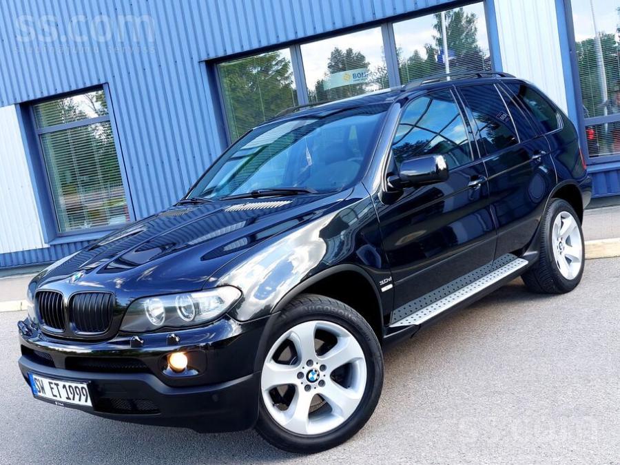 Black BMW X5 2005 in Riga, with an engine capacity of 3.00 L and mileage of 268 thousand km for 7770 €, photo 1 on AUTOMOTO.COM.LV