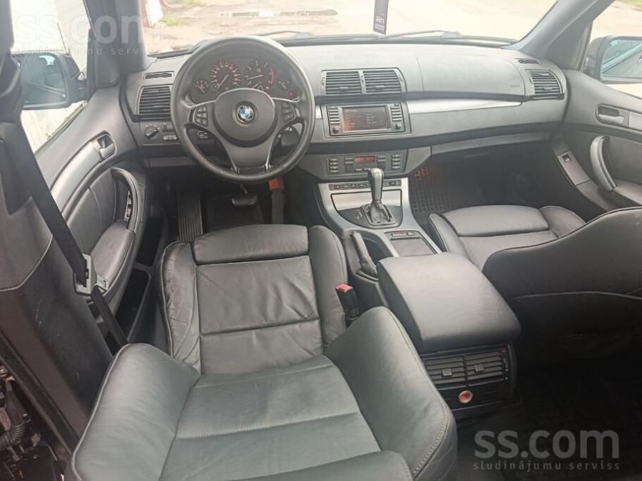 Black BMW X5 2005 in Riga, with an engine capacity of 3.00 L and mileage of 310 thousand km for 5900 €, photo 14 on AUTOMOTO.COM.LV