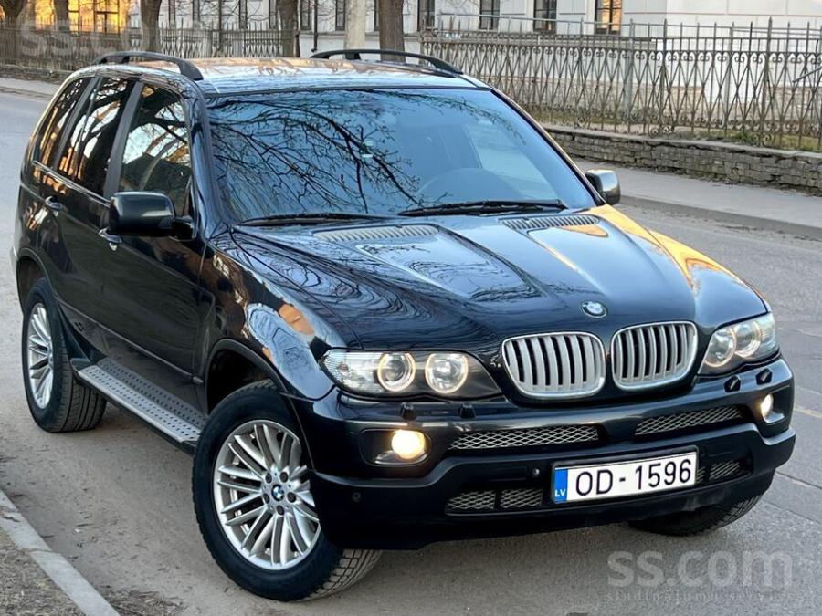 Черный БМВ Х5 2005 в Елгава, объемом двигателя 3.00 л и пробегом 418 тыс. км за 3650 €, фото 1 на AUTOMOTO.COM.LV