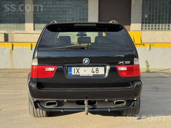 Black BMW X5 2005 in Riga, with an engine capacity of 4.80 L and mileage of 291 thousand km for 14990 €, photo 4 on AUTOMOTO.COM.LV