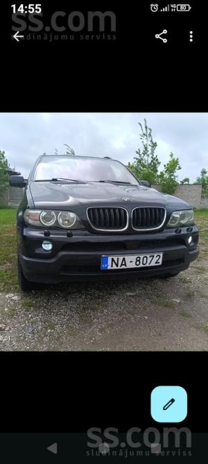 Black BMW X5 2005 in Liepaja, with an engine capacity of 3.00 L and mileage of 301 thousand km for 5550 €, photo  on AUTOMOTO.COM.LV