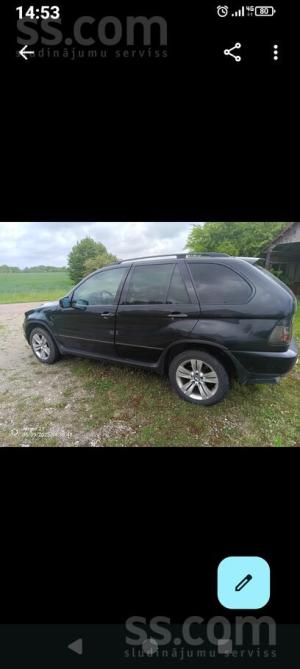 Black BMW X5 2005 in Liepaja, with an engine capacity of 3.00 L and mileage of 301 thousand km for 5550 €, photo 7 on AUTOMOTO.COM.LV