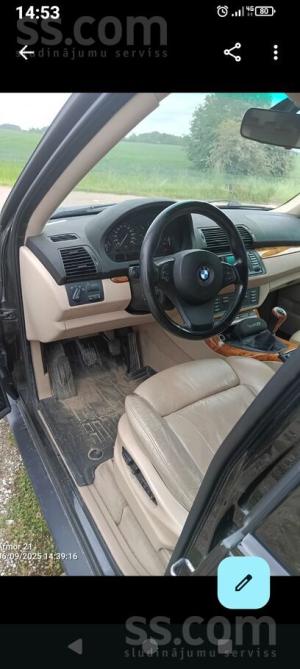 Black BMW X5 2005 in Liepaja, with an engine capacity of 3.00 L and mileage of 301 thousand km for 5550 €, photo 9 on AUTOMOTO.COM.LV