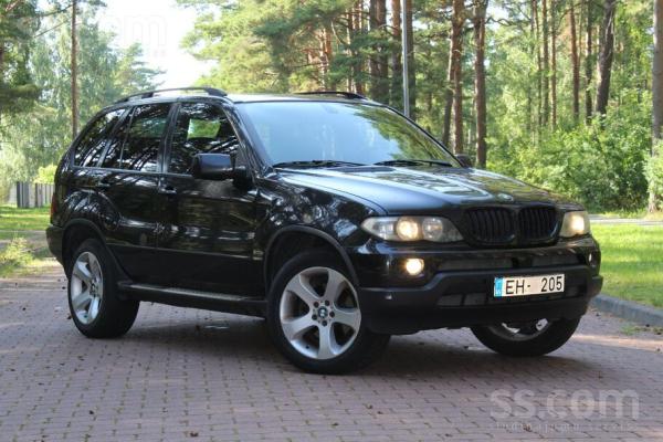 Black BMW X5 2005 in Ventspils, with an engine capacity of 3.00 L and mileage of 350 thousand km for 3200 €, photo 1 on AUTOMOTO.COM.LV