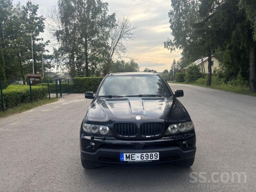 Black BMW X5 2005 in Rezekne, with an engine capacity of 3.00 L and mileage of 320 thousand km for 4200 €, photo 1 on AUTOMOTO.COM.LV