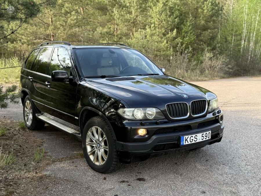 Black BMW X5 2005 in Visaginas, with an engine capacity of 2.99 L and mileage of 303 thousand km for 4500 €, photo 9 on AUTOMOTO.COM.LV