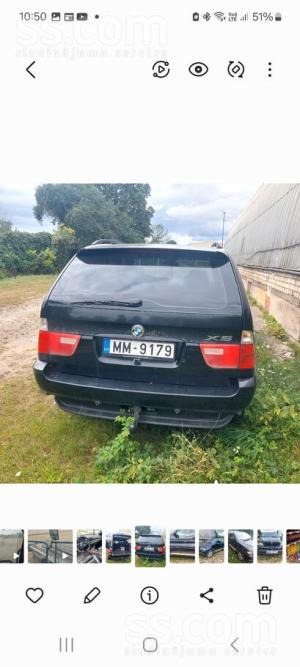Black BMW X5 2005 in Dobele, with an engine capacity of 3.00 L and mileage of 358 thousand km for 1500 €, photo 6 on AUTOMOTO.COM.LV