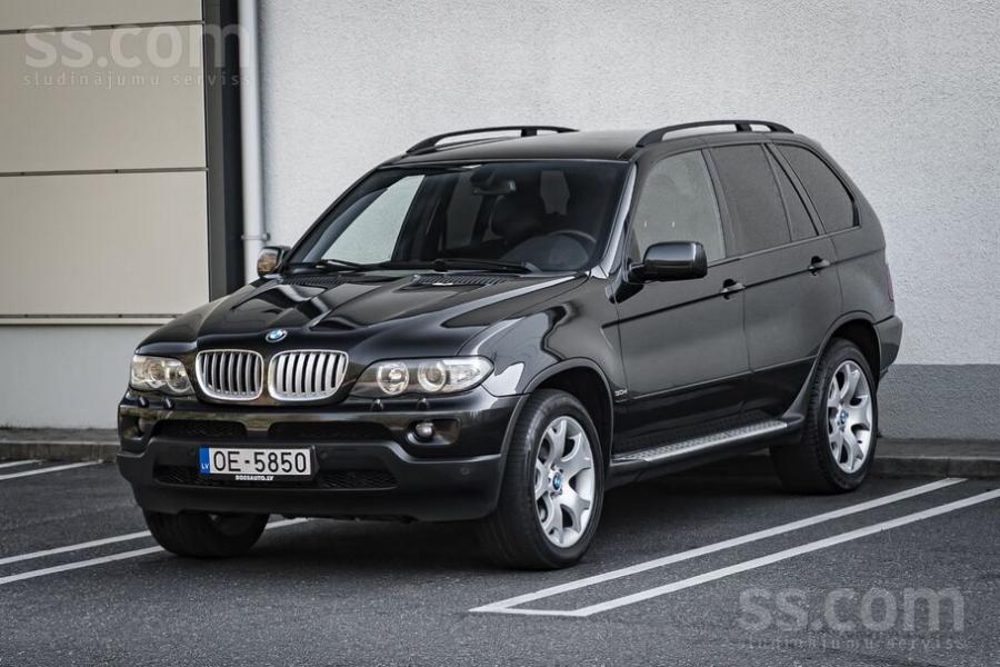 Black BMW X5 2005 in Riga, with an engine capacity of 3.00 L and mileage of 316 thousand km for 4950 €, photo 1 on AUTOMOTO.COM.LV