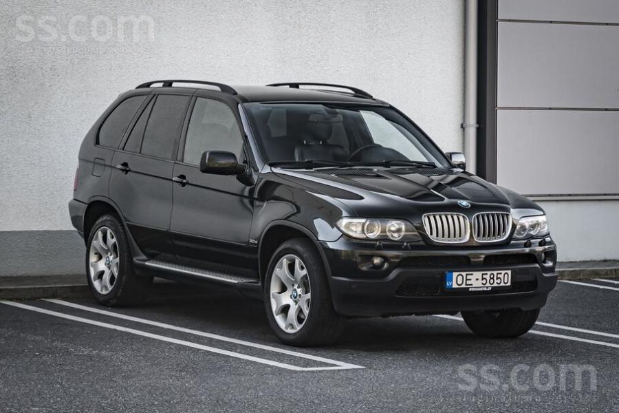 Black BMW X5 2005 in Riga, with an engine capacity of 3.00 L and mileage of 316 thousand km for 4950 €, photo 4 on AUTOMOTO.COM.LV