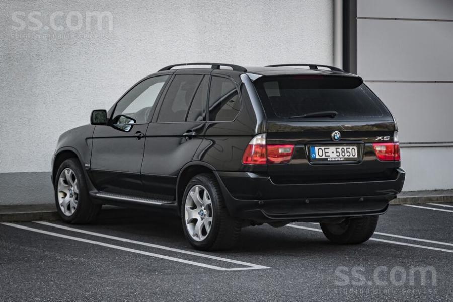 Black BMW X5 2005 in Riga, with an engine capacity of 3.00 L and mileage of 316 thousand km for 4950 €, photo 7 on AUTOMOTO.COM.LV