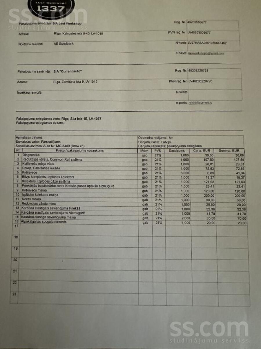 Черный БМВ Х5 2006 в Рига, объемом двигателя 3.00 л и пробегом 353 тыс. км за 3300 €, фото 7 на AUTOMOTO.COM.LV