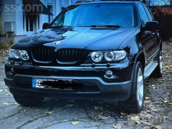 Black BMW X5 2006 in Bauska, with an engine capacity of 3.00 L and mileage of 389 thousand km for 7500 €, photo 2 on AUTOMOTO.COM.LV