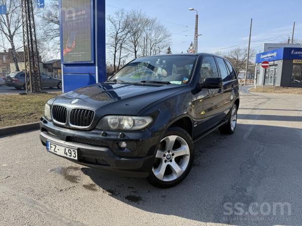 Black BMW X5 2006 in Riga, with an engine capacity of 3.00 L and mileage of 347 thousand km for 4100 €, photo 1 on AUTOMOTO.COM.LV