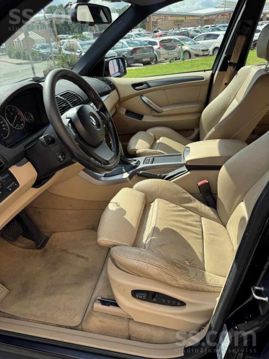Black BMW X5 2006 in Riga, with an engine capacity of 3.00 L and mileage of 347 thousand km for 4100 €, photo 14 on AUTOMOTO.COM.LV