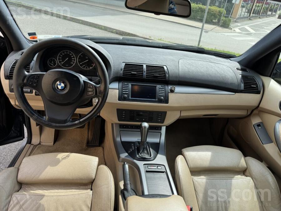 Black BMW X5 2006 in Riga, with an engine capacity of 3.00 L and mileage of 347 thousand km for 4100 €, photo 15 on AUTOMOTO.COM.LV