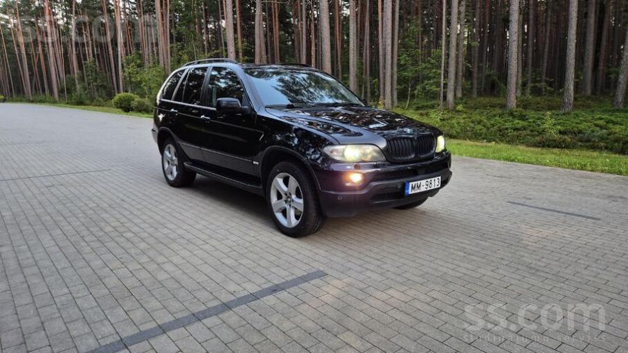 Black BMW X5 2006 in Riga, with an engine capacity of 3.00 L and mileage of 418 thousand km for 4300 €, photo 1 on AUTOMOTO.COM.LV