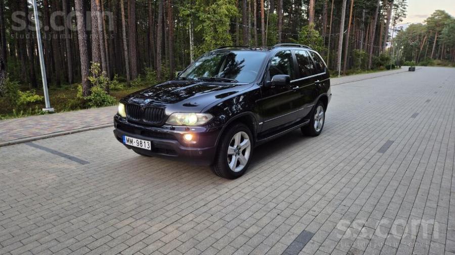 Black BMW X5 2006 in Riga, with an engine capacity of 3.00 L and mileage of 418 thousand km for 4300 €, photo 4 on AUTOMOTO.COM.LV