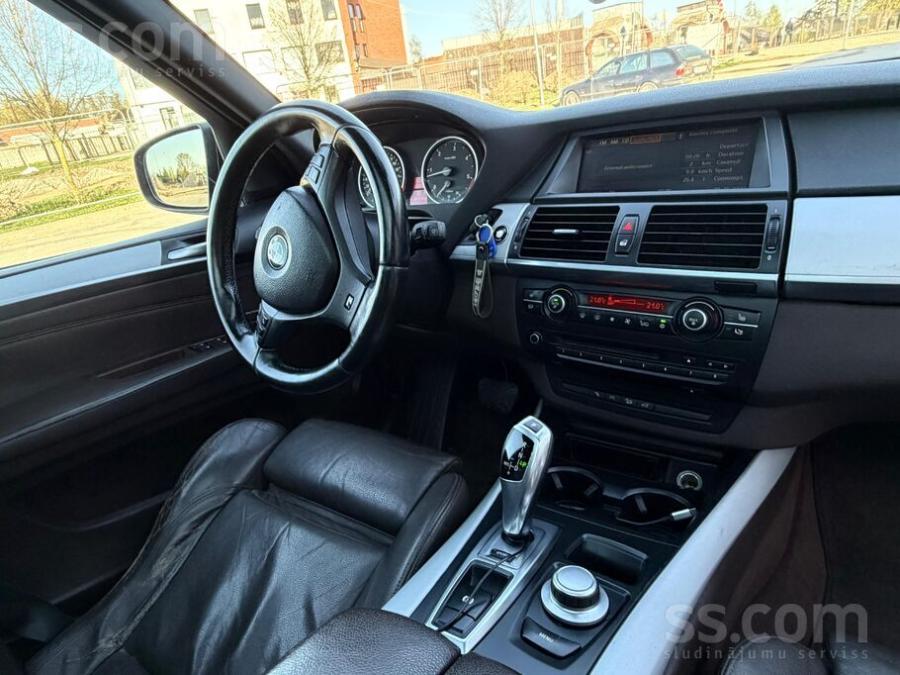 Черный БМВ Х5 2007 в Бауска, объемом двигателя 3.00 л и пробегом 0 тыс. км за 8650 €, фото 14 на AUTOMOTO.COM.LV
