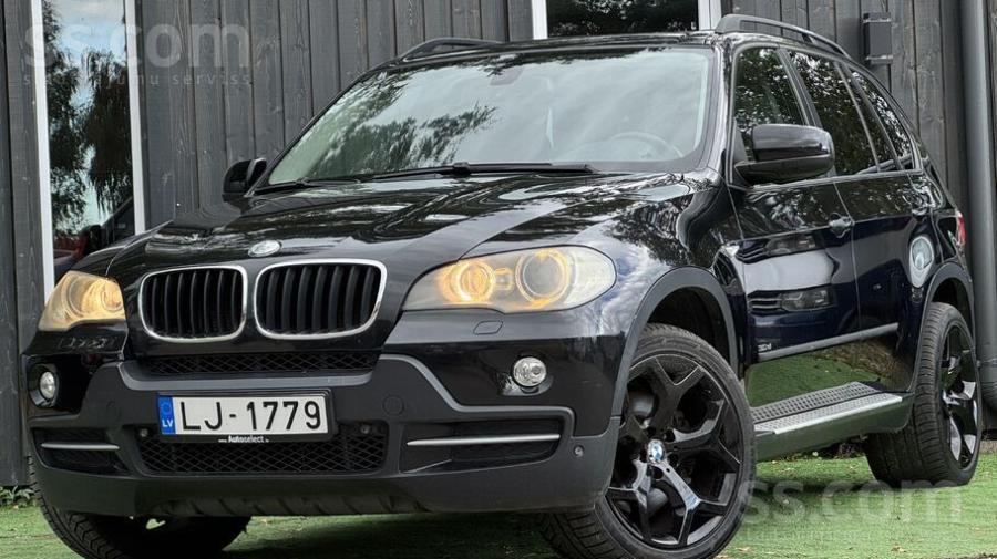 Black BMW X5 2007 in Riga, with an engine capacity of 3.00 L and mileage of 242 thousand km for 7850 €, photo 3 on AUTOMOTO.COM.LV
