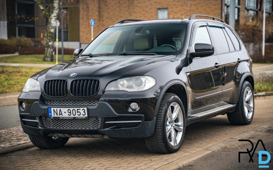 Melns BMW X5 2008 Rīga, ar dzinēja tilpumu 3.00 L un nobraukumu 344 tūkst. km par 7590 €, foto 1 vietnē AUTOMOTO.COM.LV