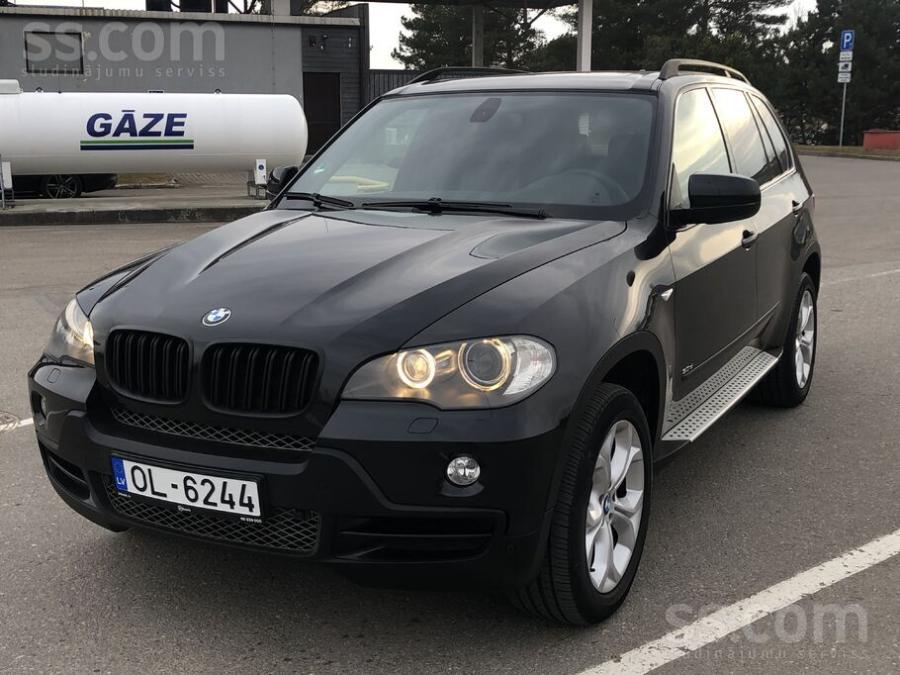 Black BMW X5 2008 in Cesis, with an engine capacity of 3.00 L and mileage of 0 thousand km for 9500 €, photo 1 on AUTOMOTO.COM.LV