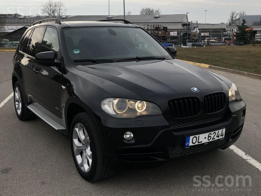 Black BMW X5 2008 in Cesis, with an engine capacity of 3.00 L and mileage of 0 thousand km for 9500 €, photo 2 on AUTOMOTO.COM.LV