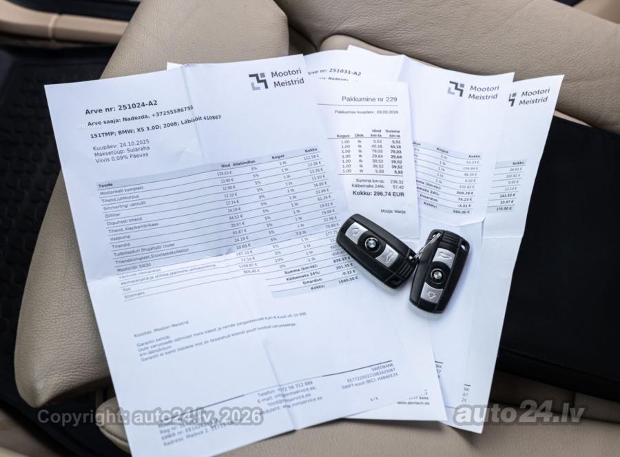 Черный БМВ Х5 2008 в Таллин, объемом двигателя 3.00 л и пробегом 415 тыс. км за 7599 €, фото 30 на AUTOMOTO.COM.LV