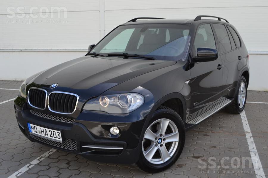 Melns BMW X5 2008 Rīga, ar dzinēja tilpumu 3.00 L un nobraukumu 330 tūkst. km par 8950 €, foto 1 vietnē AUTOMOTO.COM.LV