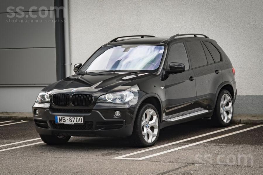 Melns BMW X5 2008 Rīga, ar dzinēja tilpumu 3.00 L un nobraukumu 352 tūkst. km par 7500 €, foto 1 vietnē AUTOMOTO.COM.LV